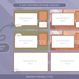 Animated Cozy Sleeping Puppy Dog Stream Overlay and Scenes for Twitch ...