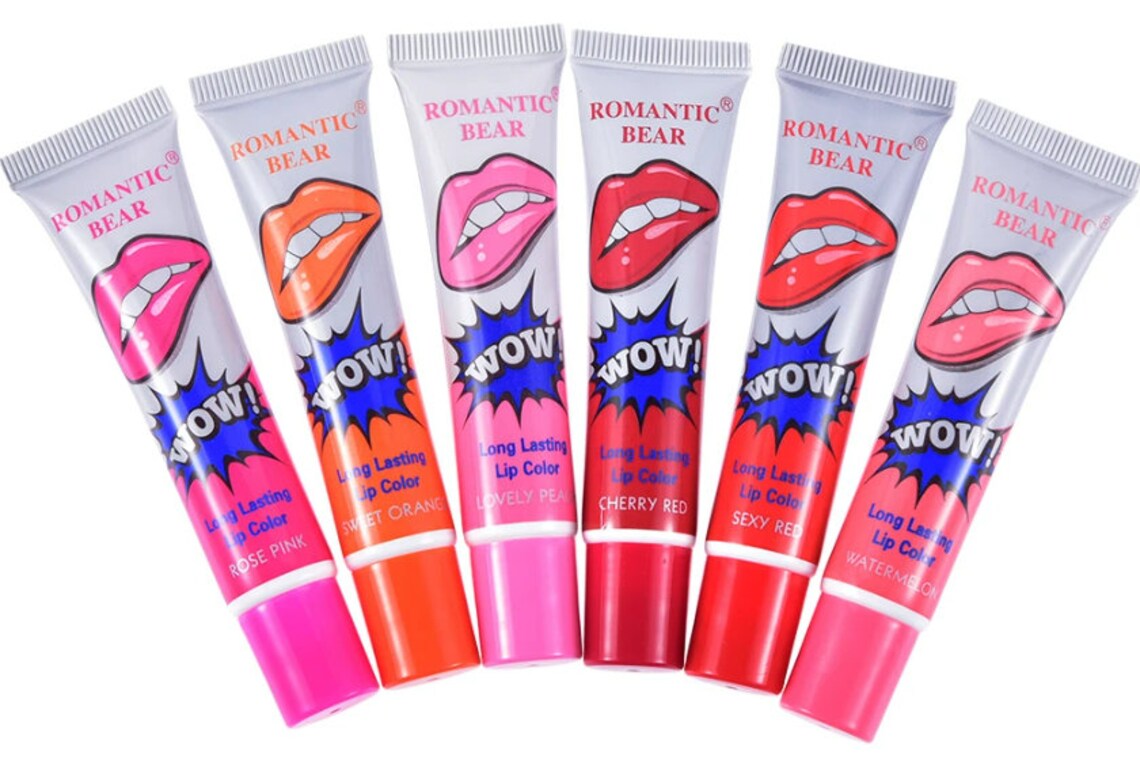 Lip Stain Long Lasting Waterproof 6 Different Colours Tear Off Etsy