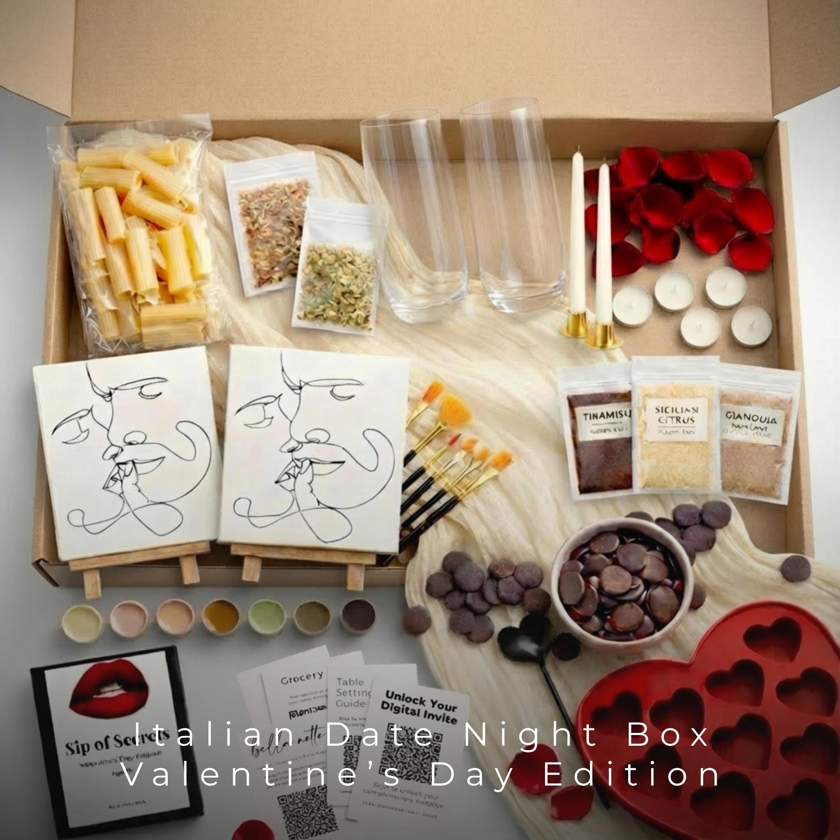 Italian Date Night Box for Couples, Valentine’s Day Romantic Gift, at ...