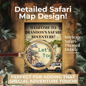 Safari Adventure 18x24 Welcome Sign Customizable Safari-themed Party ...