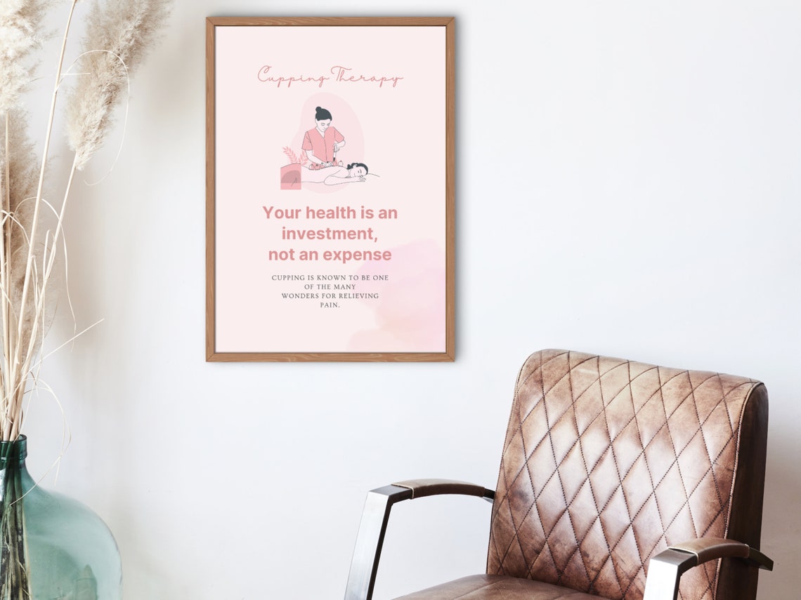 Cupping Therapy Hijama A3 Poster Health is Investment Not - Etsy