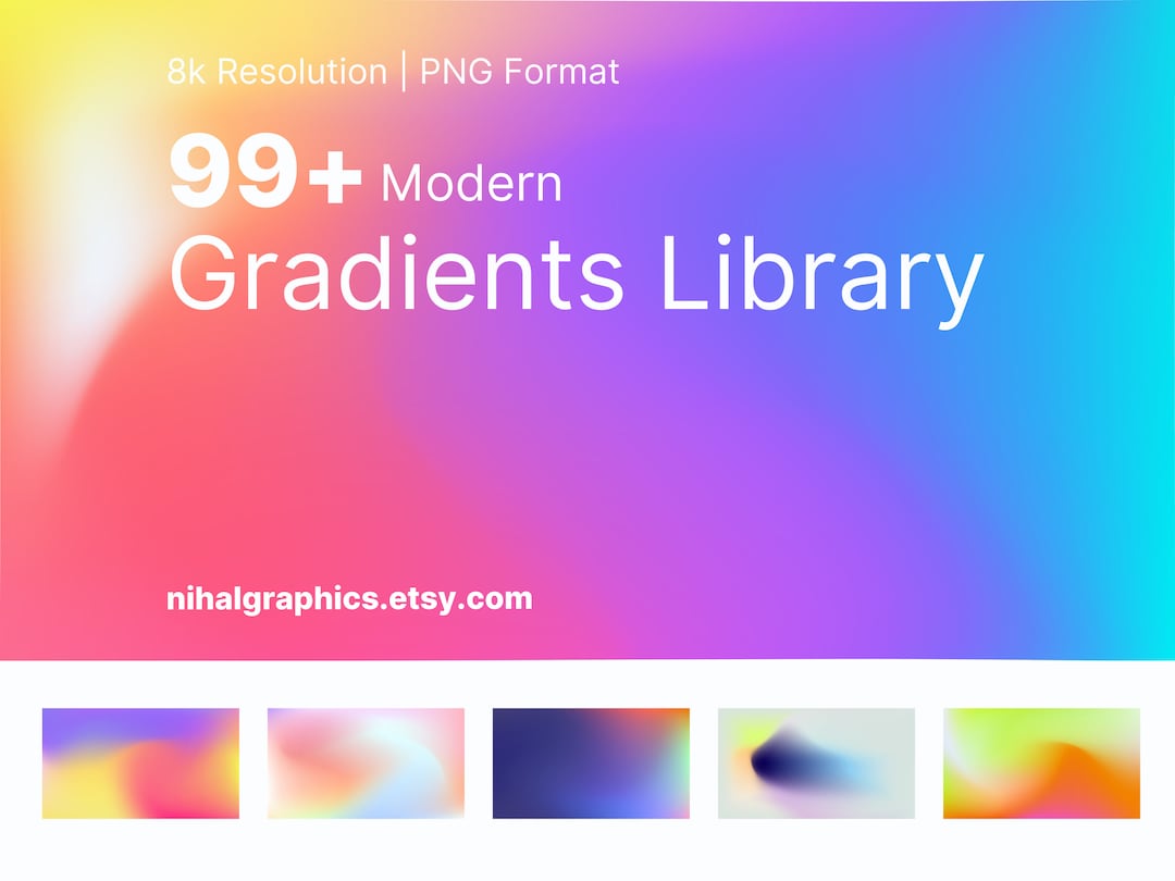 99 Modern Gradients Library for Product Photo Background, Social Media ...