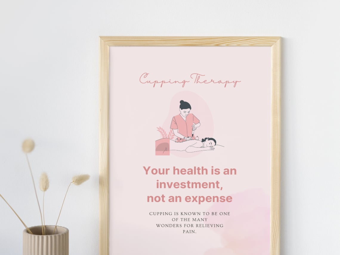 Cupping Therapy Hijama A3 Poster Health is Investment Not - Etsy