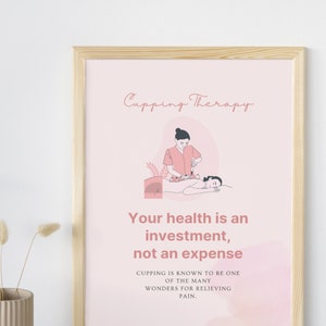 Cupping Therapy Hijama A3 Poster Health is Investment, Not Expense PDF ...