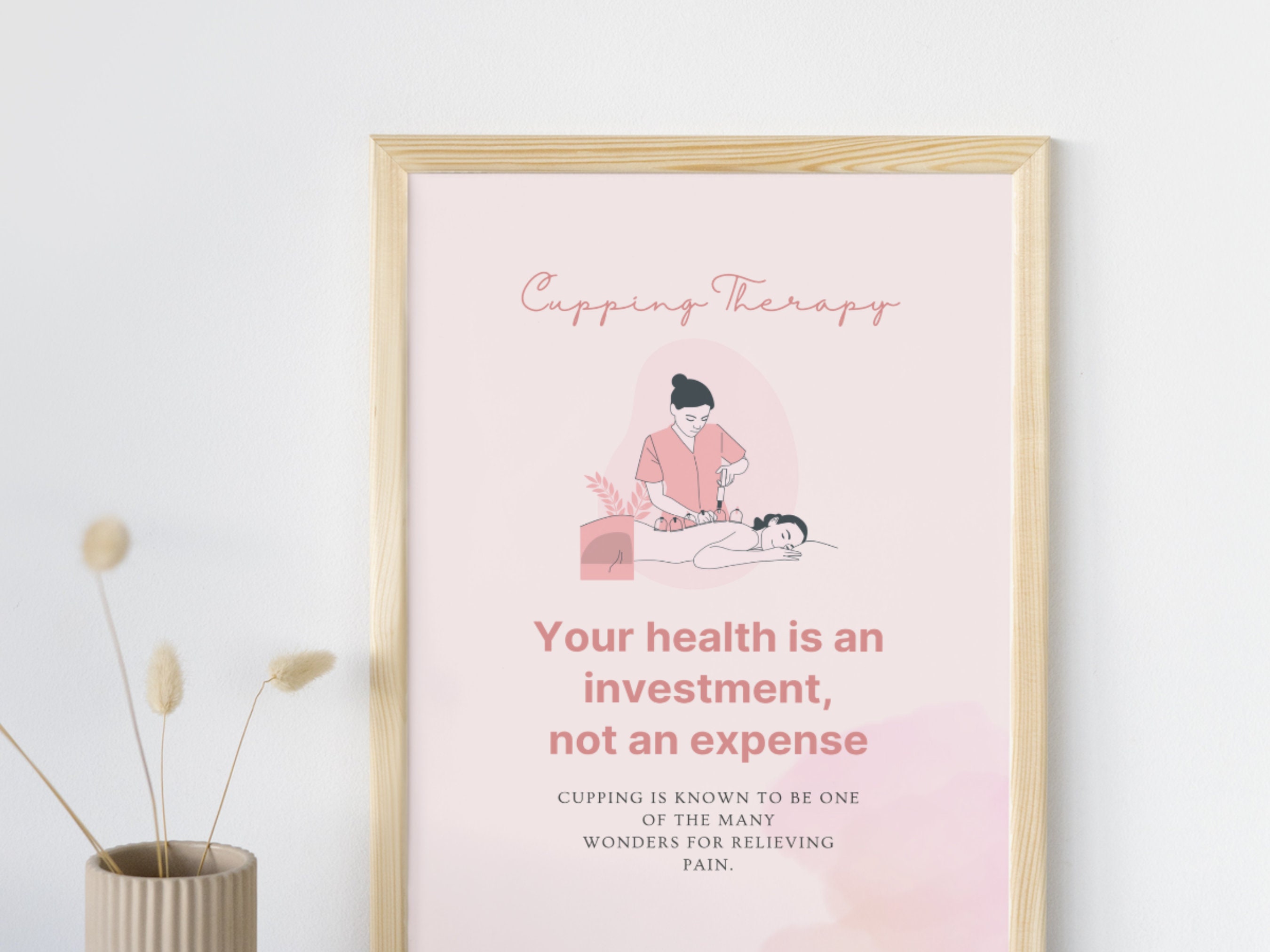 Cupping Therapy Hijama A3 Poster Health is Investment Not - Etsy