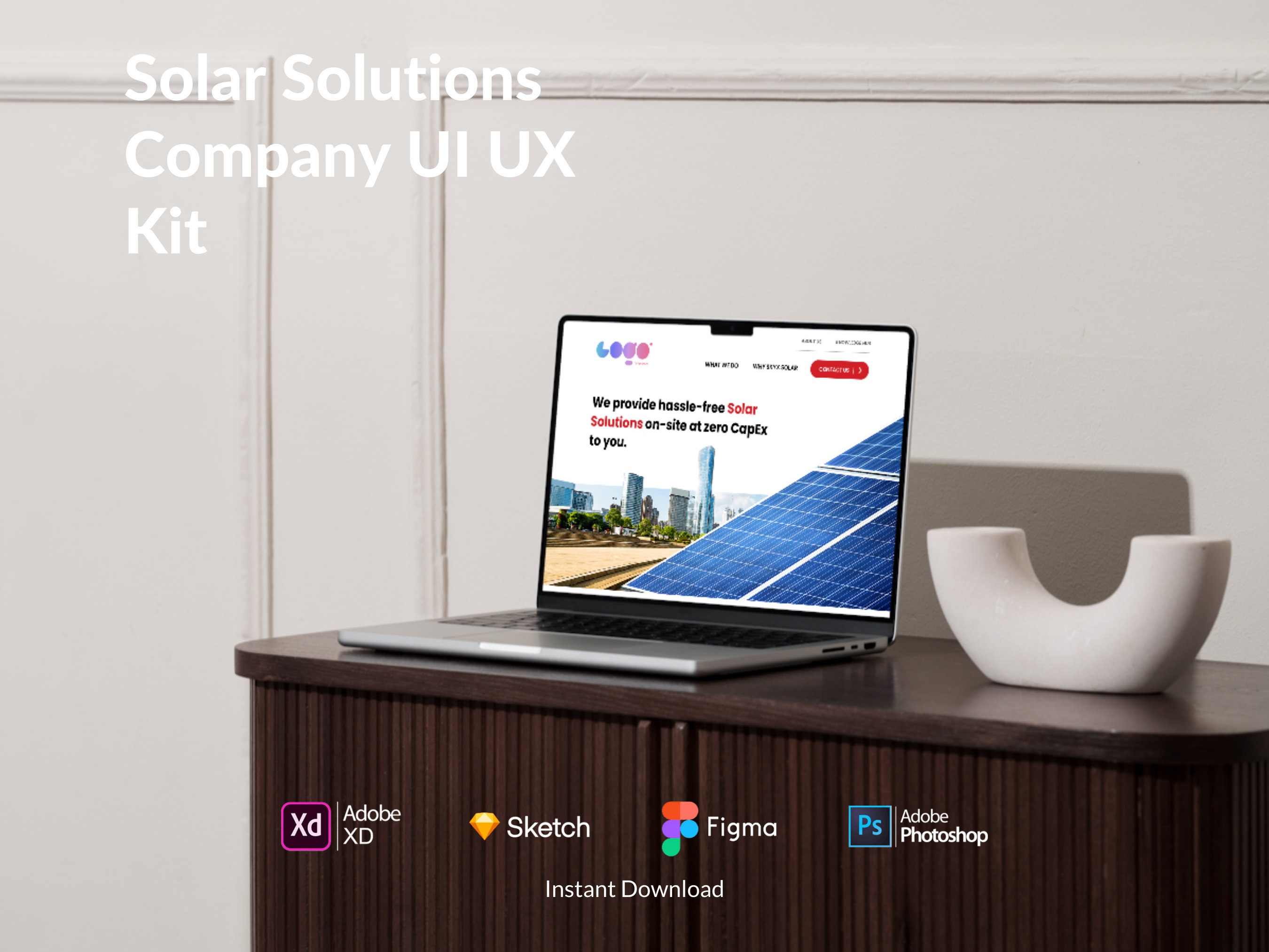 Figma UI Clean Energy Landing Page Template Solar - Etsy