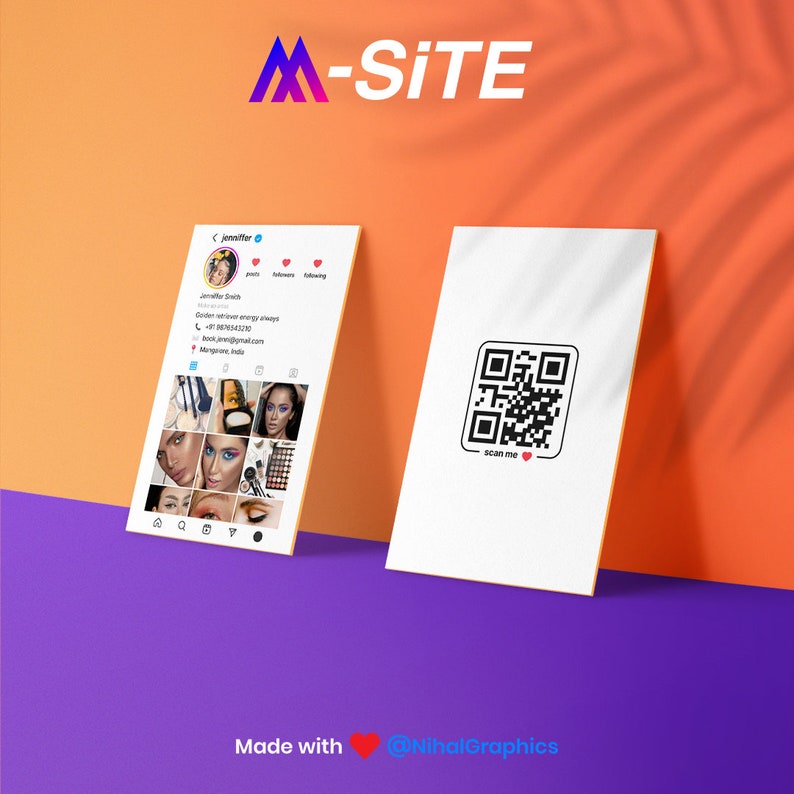 Instagram Profile Business Card Canva Template 2024 - Etsy