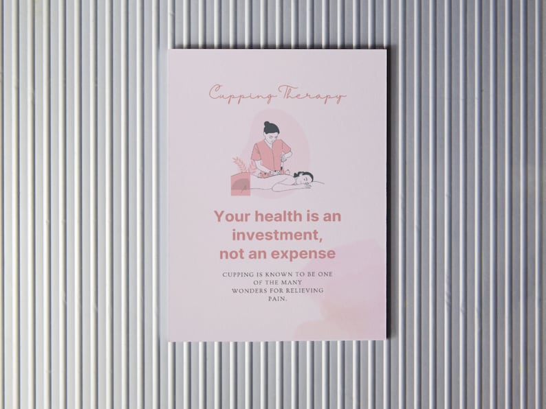 Cupping Therapy Hijama A3 Poster Health is Investment Not - Etsy