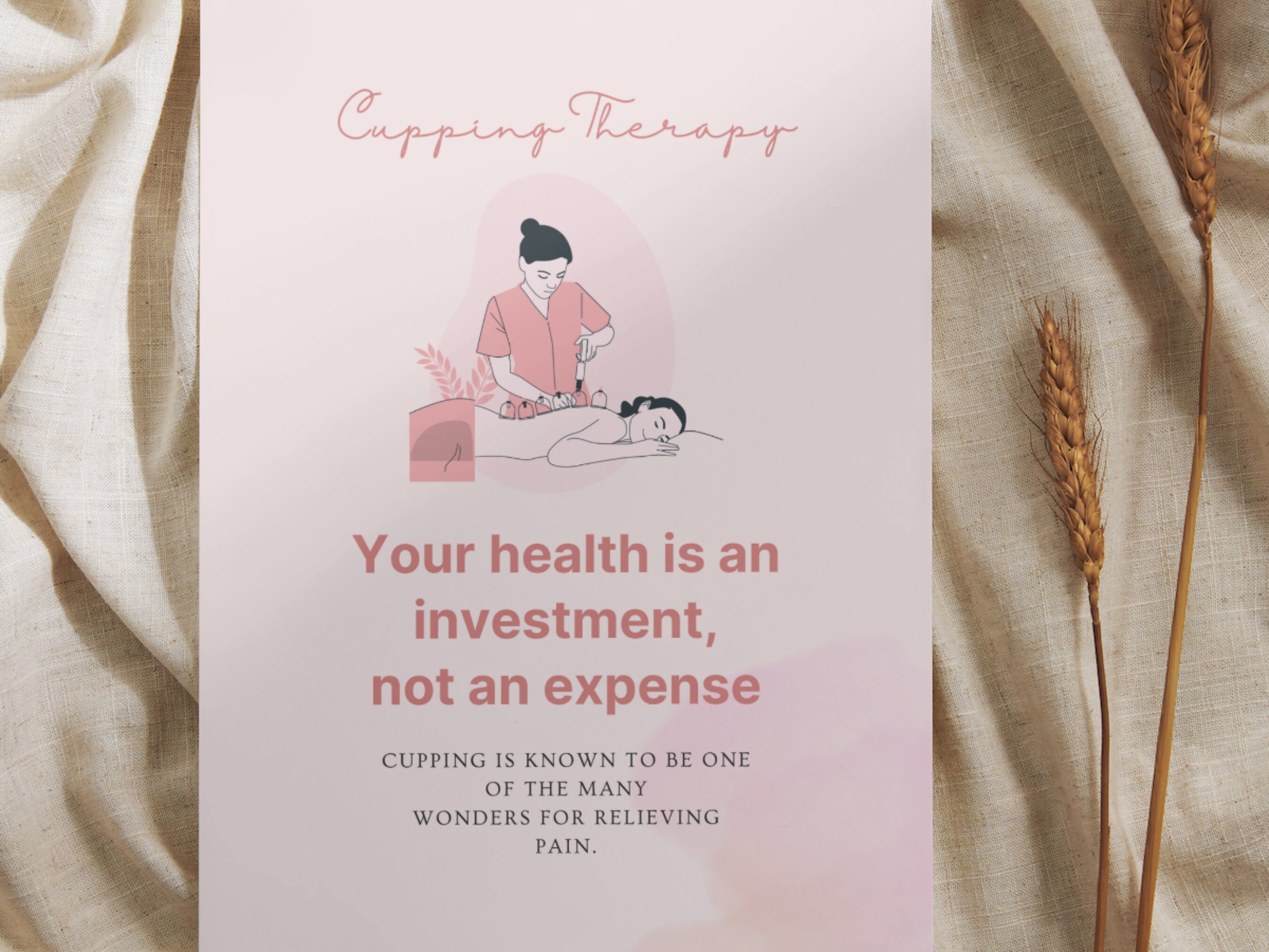 Cupping Therapy Hijama A3 Poster Health is Investment Not - Etsy