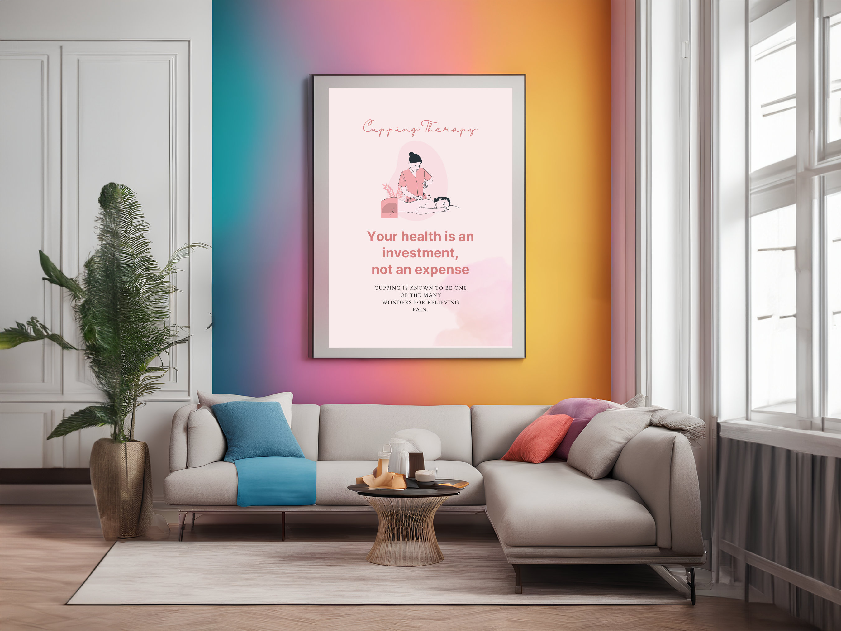 Cupping Therapy Hijama A3 Poster Health is Investment Not - Etsy