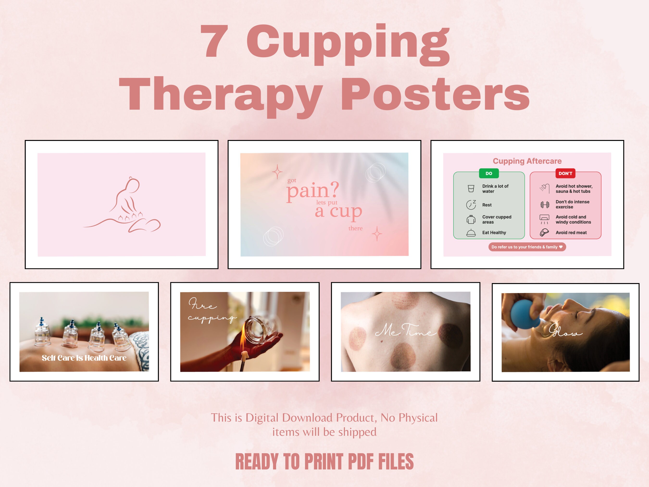 Cupping Therapy Hijama Posters Bundle 7 Posters Instant - Etsy