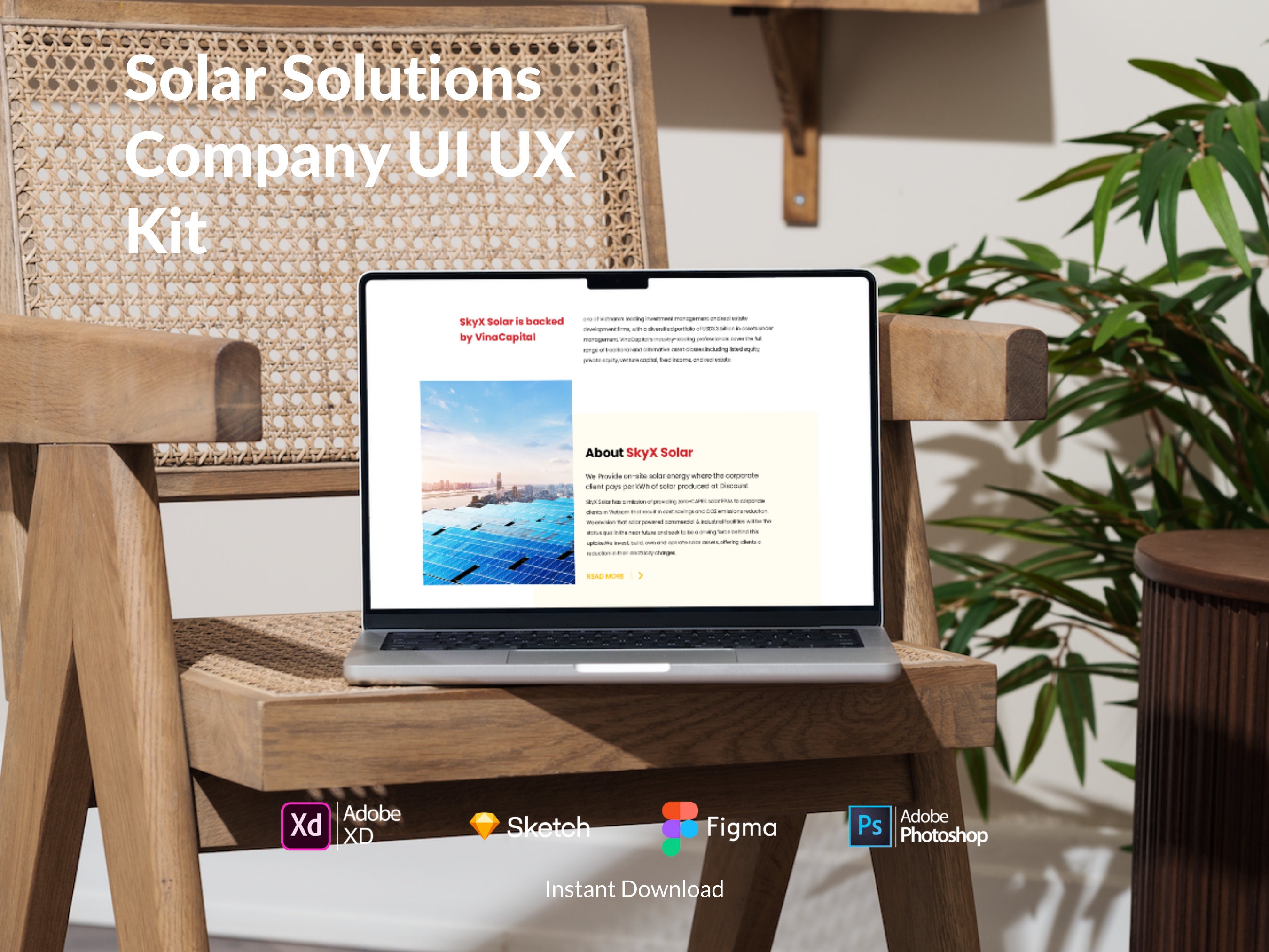 Figma UI Clean Energy Landing Page Template Solar - Etsy