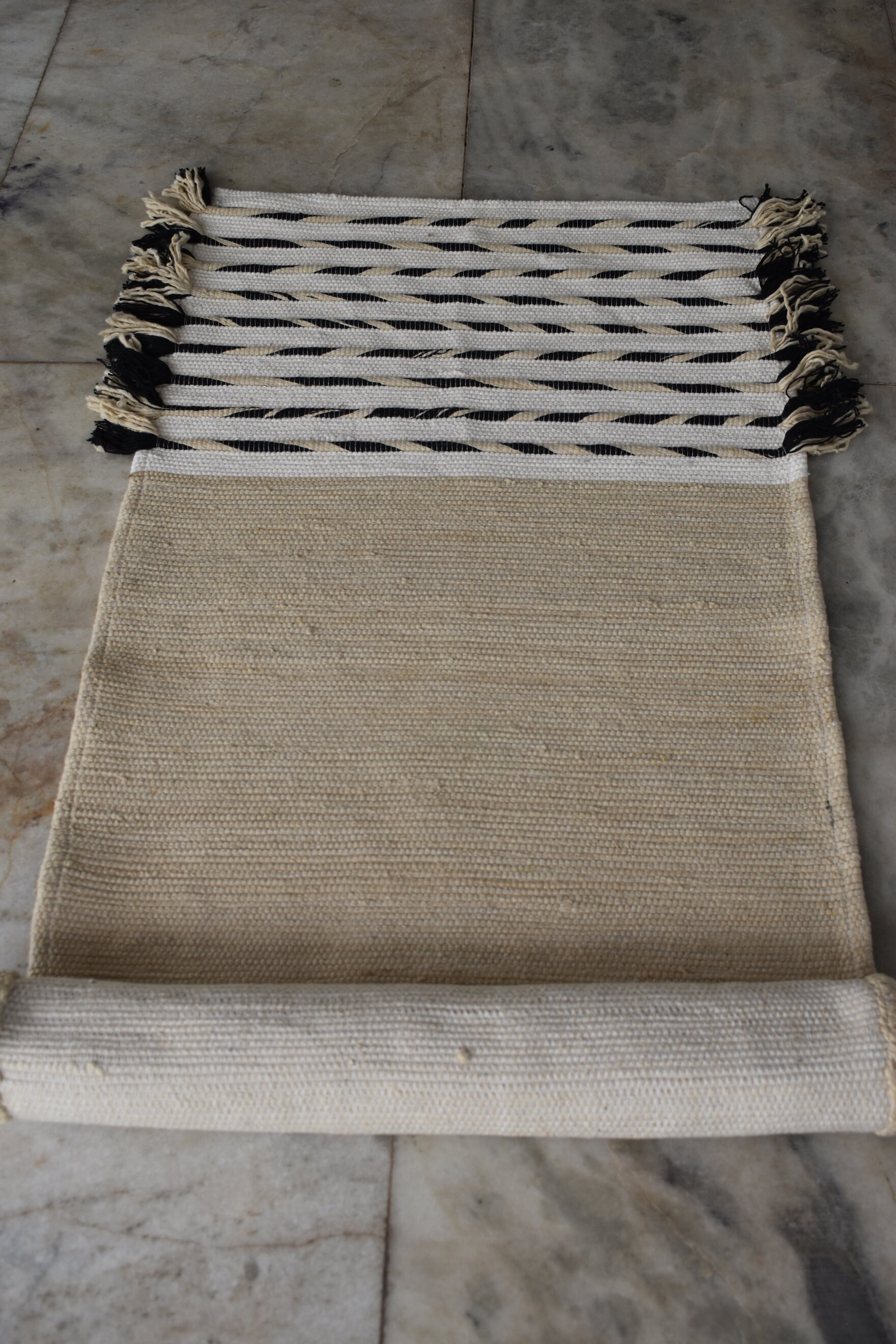 Handwoven Organic Cotton Yoga Mat: Herbal Infusion, Anti-slip - Etsy