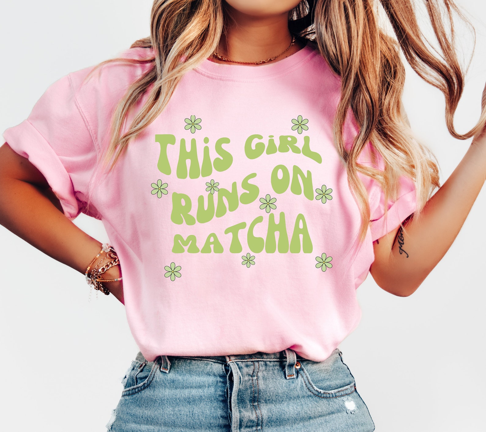 This Girl Runs on Matcha Shirt Matcha Shirt Matcha Gift Matcha Lovers ...