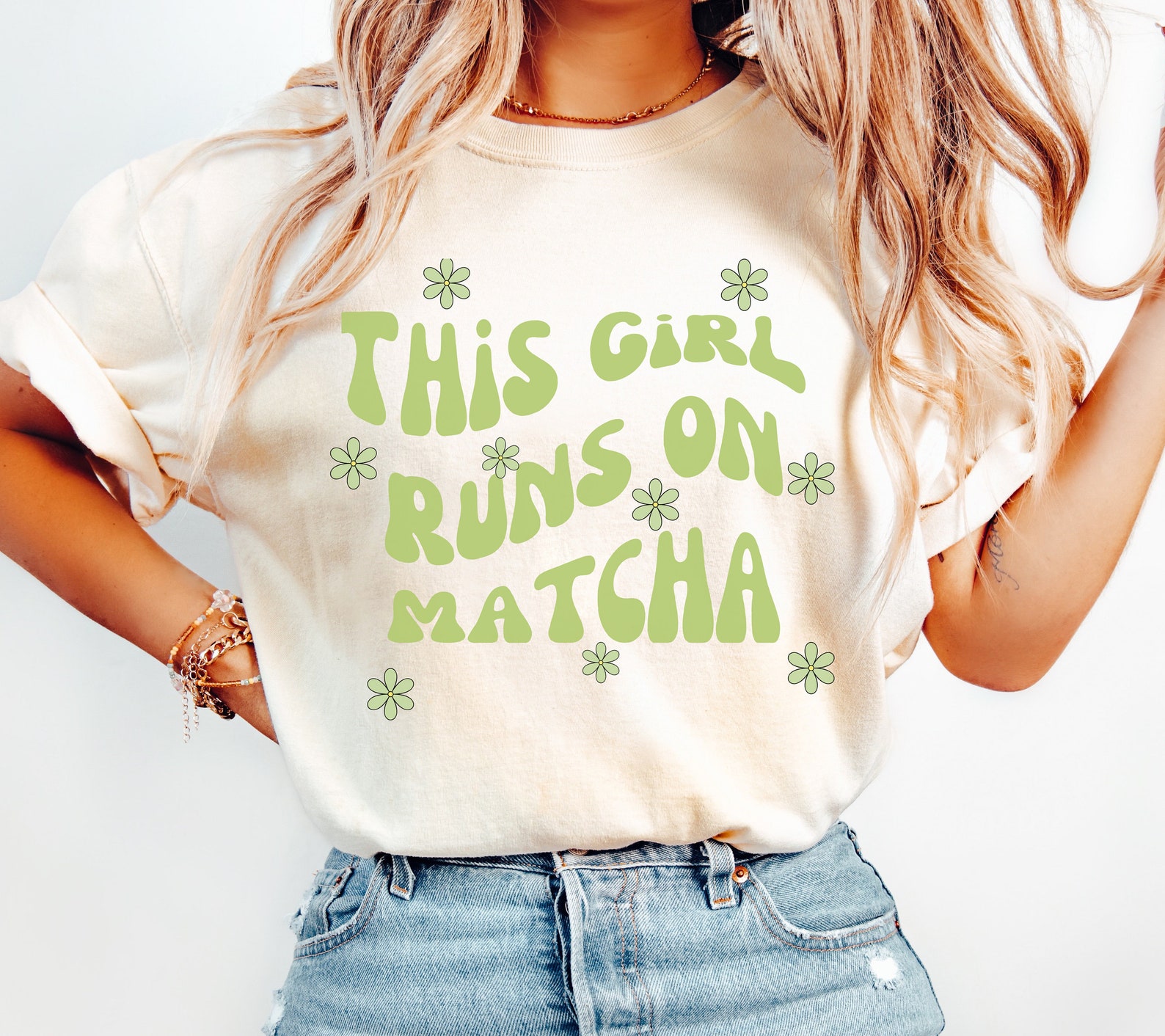 This Girl Runs on Matcha Shirt Matcha Shirt Matcha Gift Matcha Lovers ...