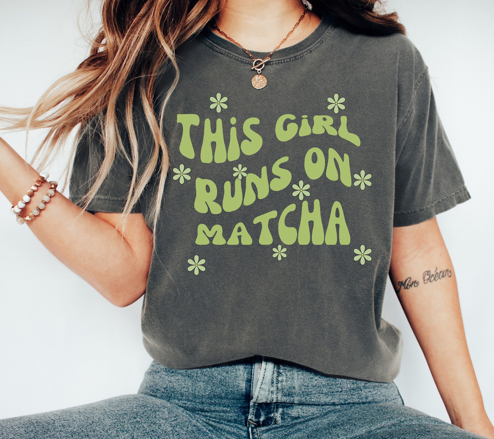 This Girl Runs on Matcha Shirt Matcha Shirt Matcha Gift Matcha Lovers ...