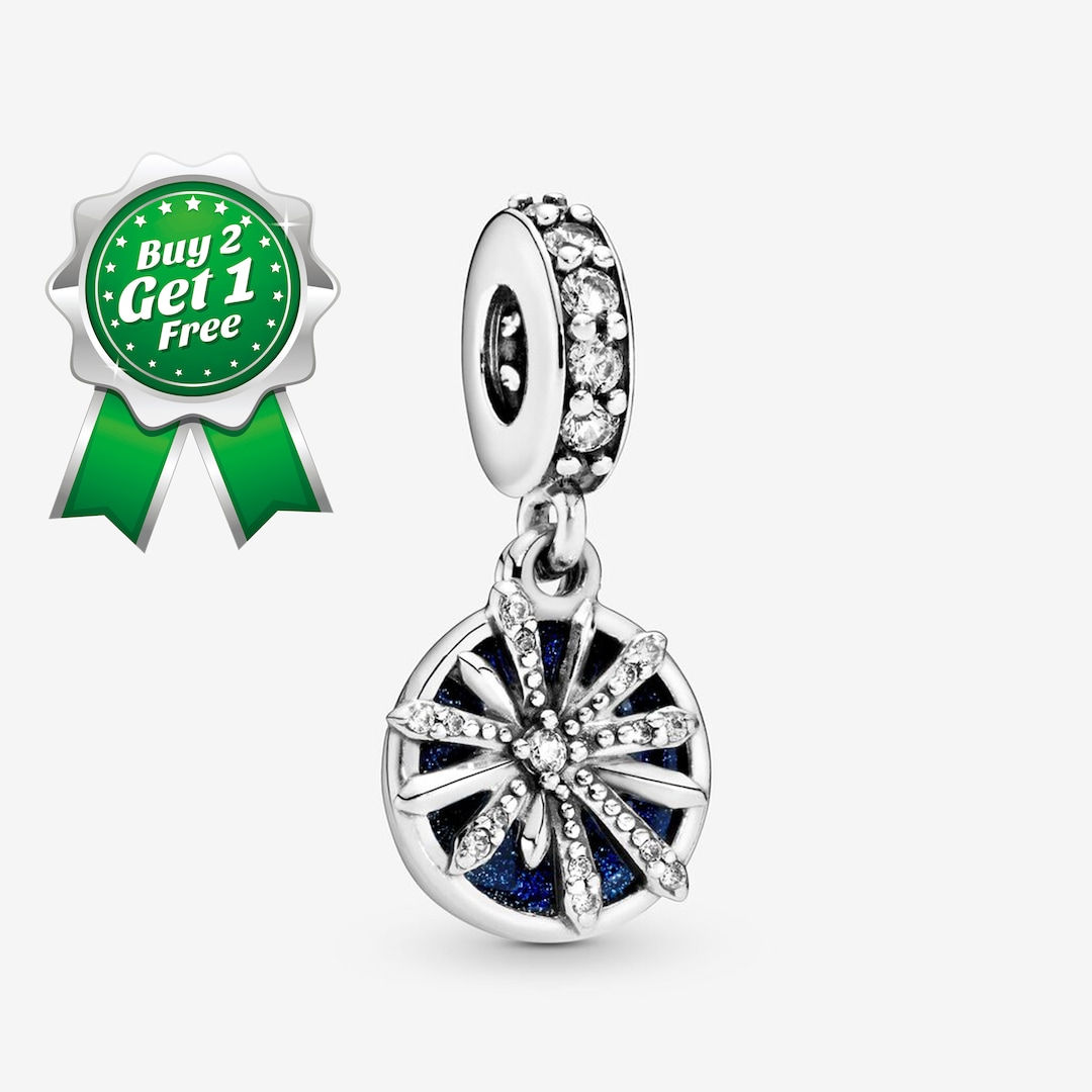 Sparkling Wish Fireworks Charm S925 Sterling Silver Charm - Etsy