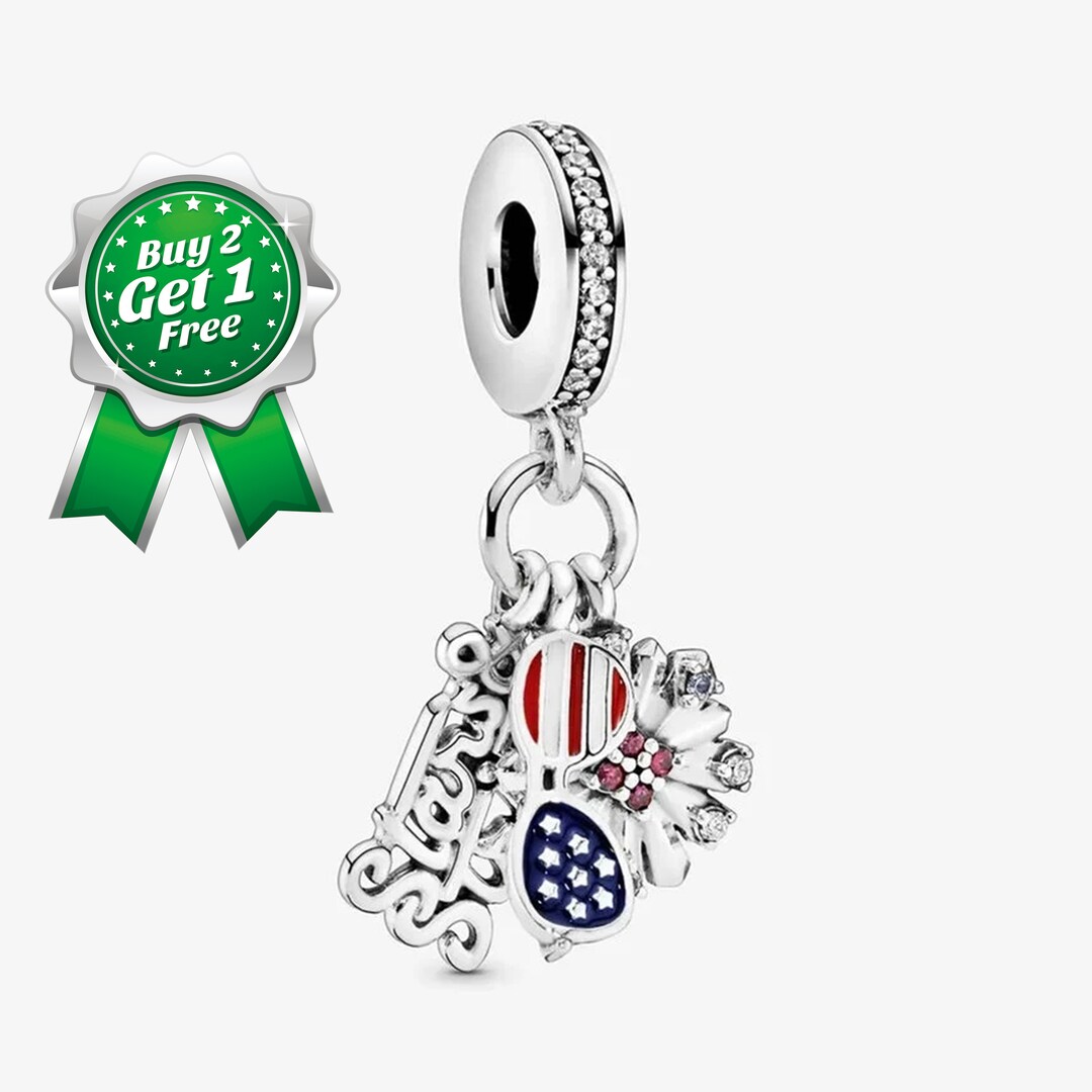 American Symbols Dangle Charm S925 Sterling Silver Charm - Etsy