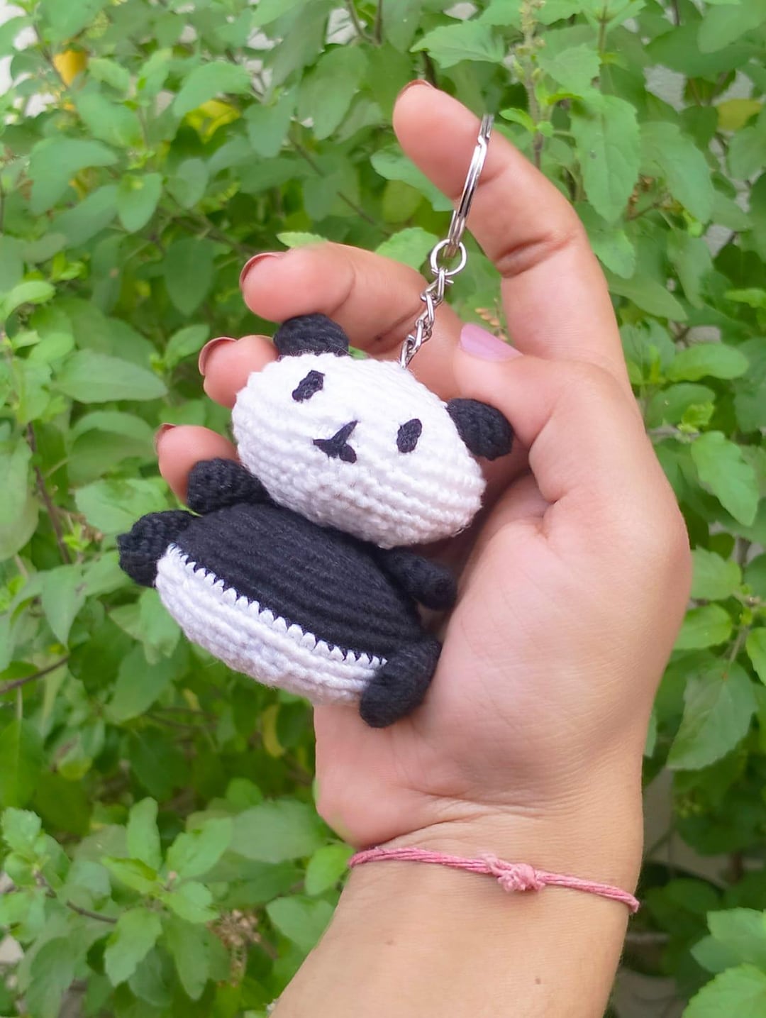 Panda Keychain Crochet Pattern, Handmade Crochet Panda Keychain, Simple ...