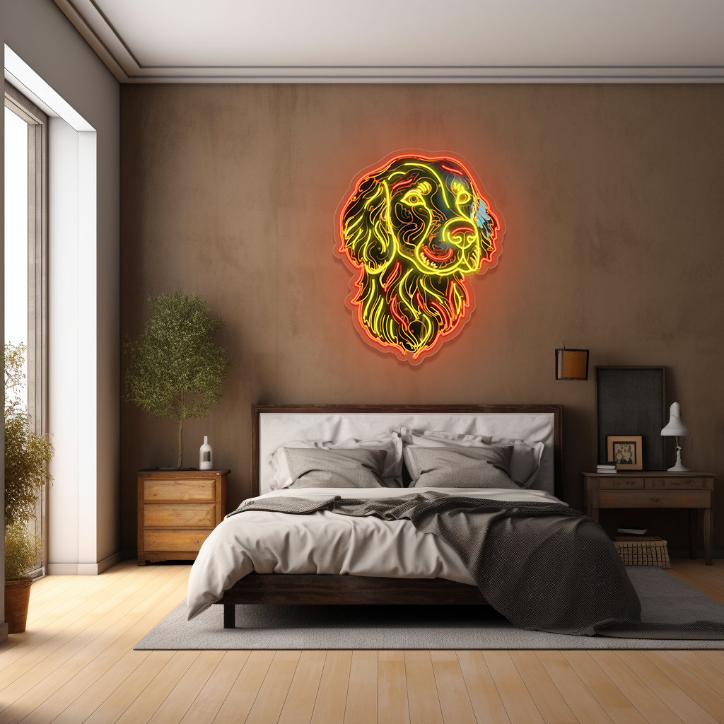 Golden Retriever Acrylic Neon LED Light Sign: Perfect Dog Lover's ...