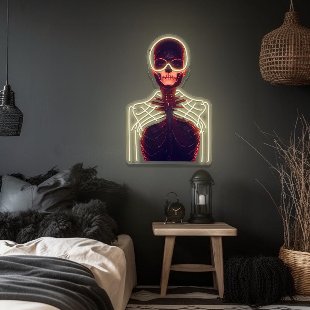 Skeleton Neon LED Light Acrylic Sign: Perfect Art Gift for Home ...