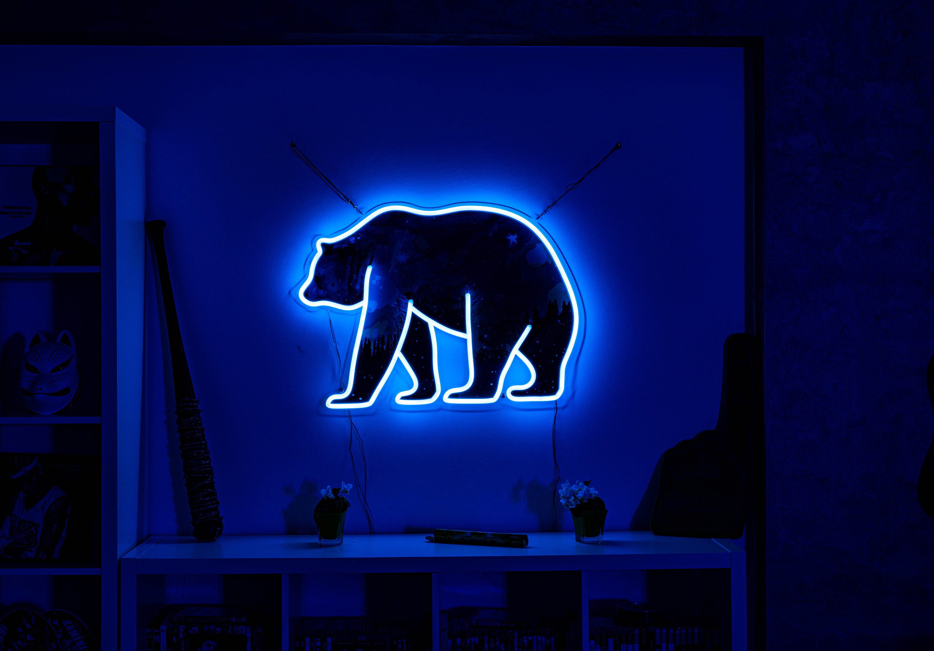 RGB Bear Neon LED Acrylic Sign: Aesthetic Gift for Boyfriend - Etsy