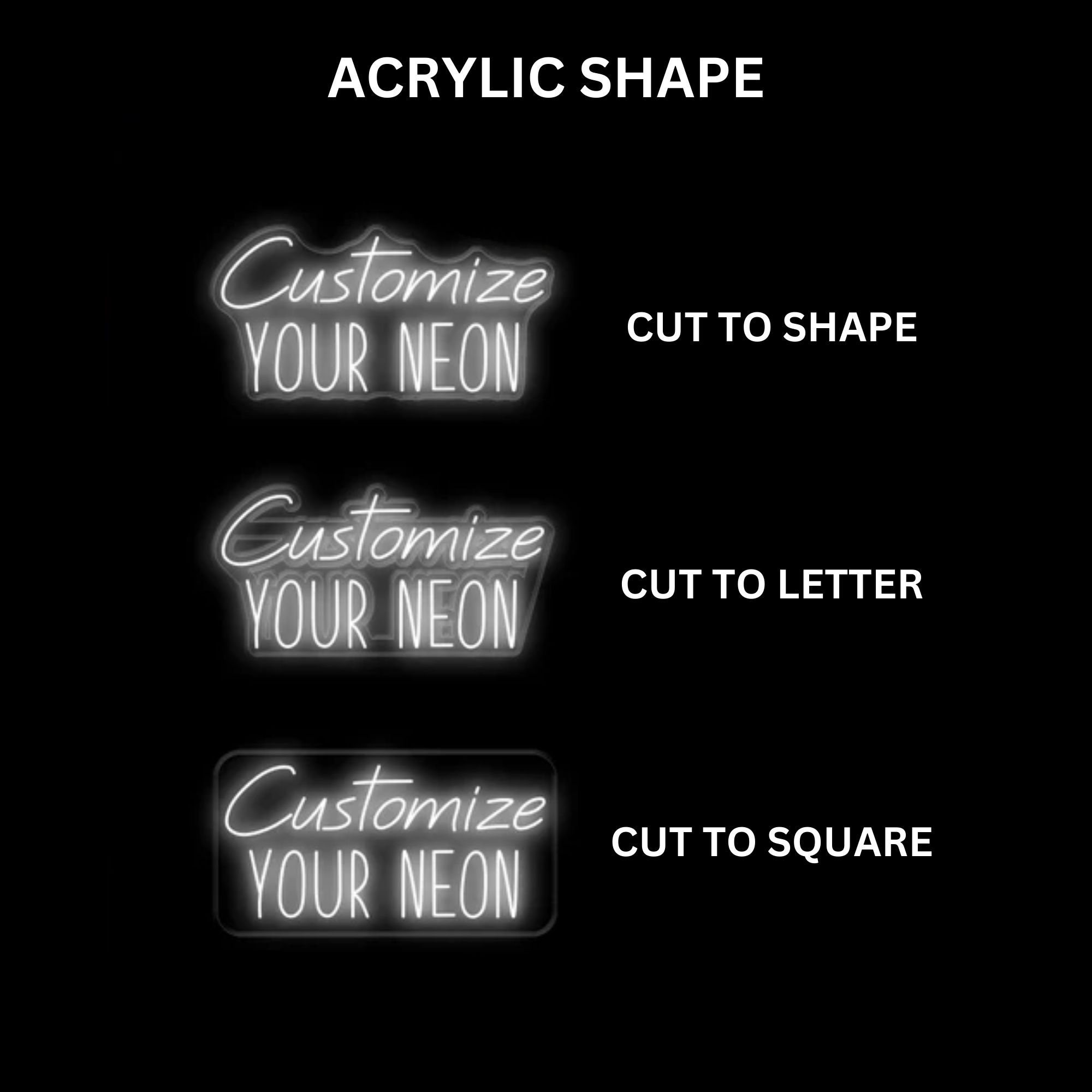 Custom Neon LED Acrylic Sign: RGB, Large & Small Personalized Name ...