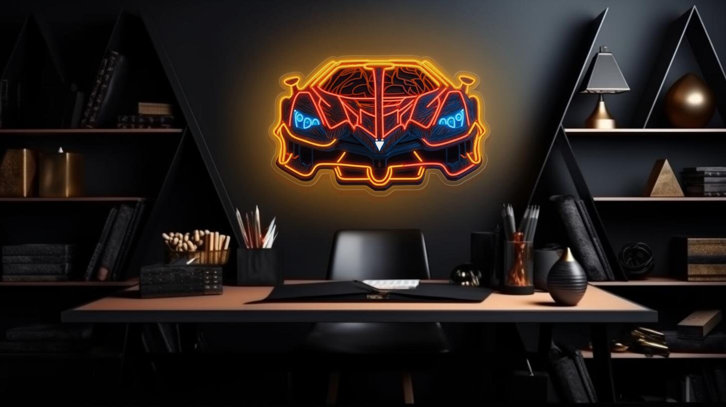 Supercar Neon LED Acrylic Light Sign: Car Wall Art | Automotive Gift ...
