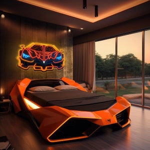 Supercar Neon LED Acrylic Light Sign: Car Wall Art | Automotive Gift ...