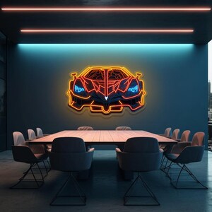 Supercar Neon LED Acrylic Light Sign: Car Wall Art | Automotive Gift ...