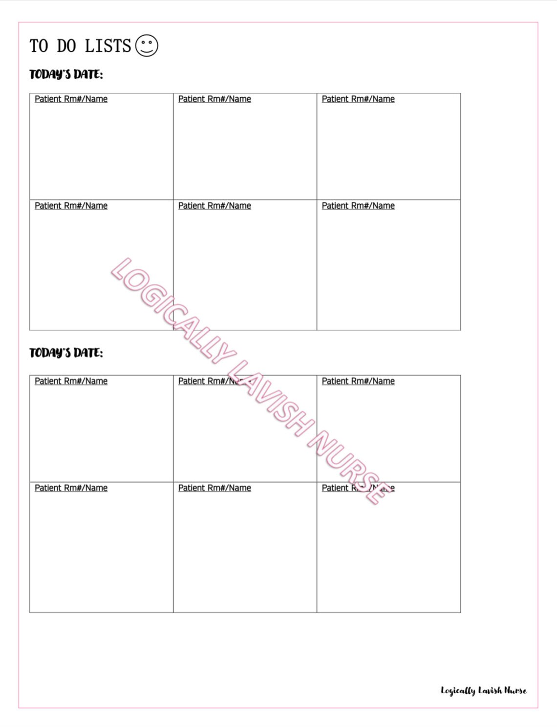 Nursing Templates- Nurse Report Sheet, to Do Lists, and Reflective ...