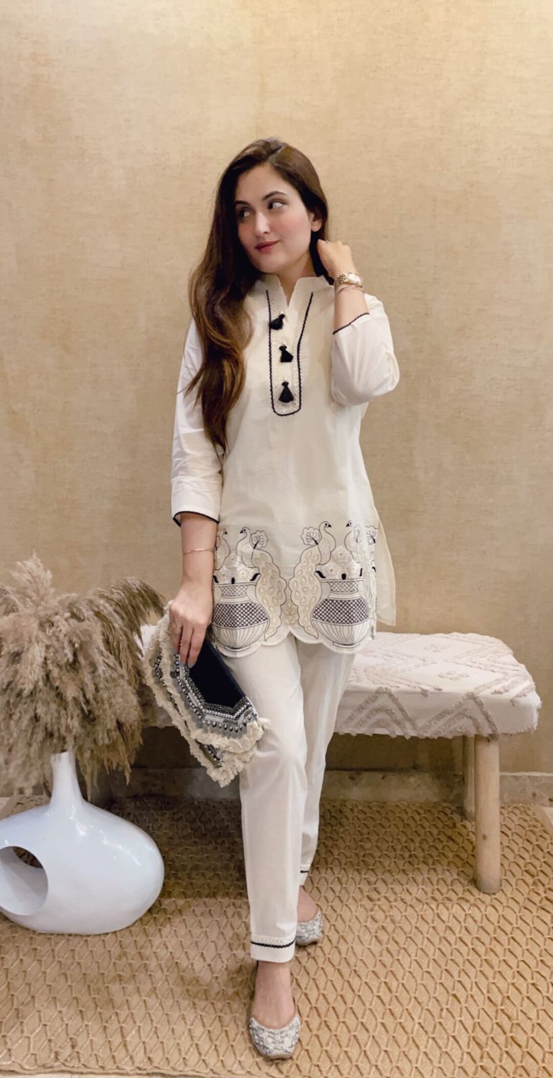 White Kurta Pent Set for Womens Ethnic Wear Designer Cord - Etsy