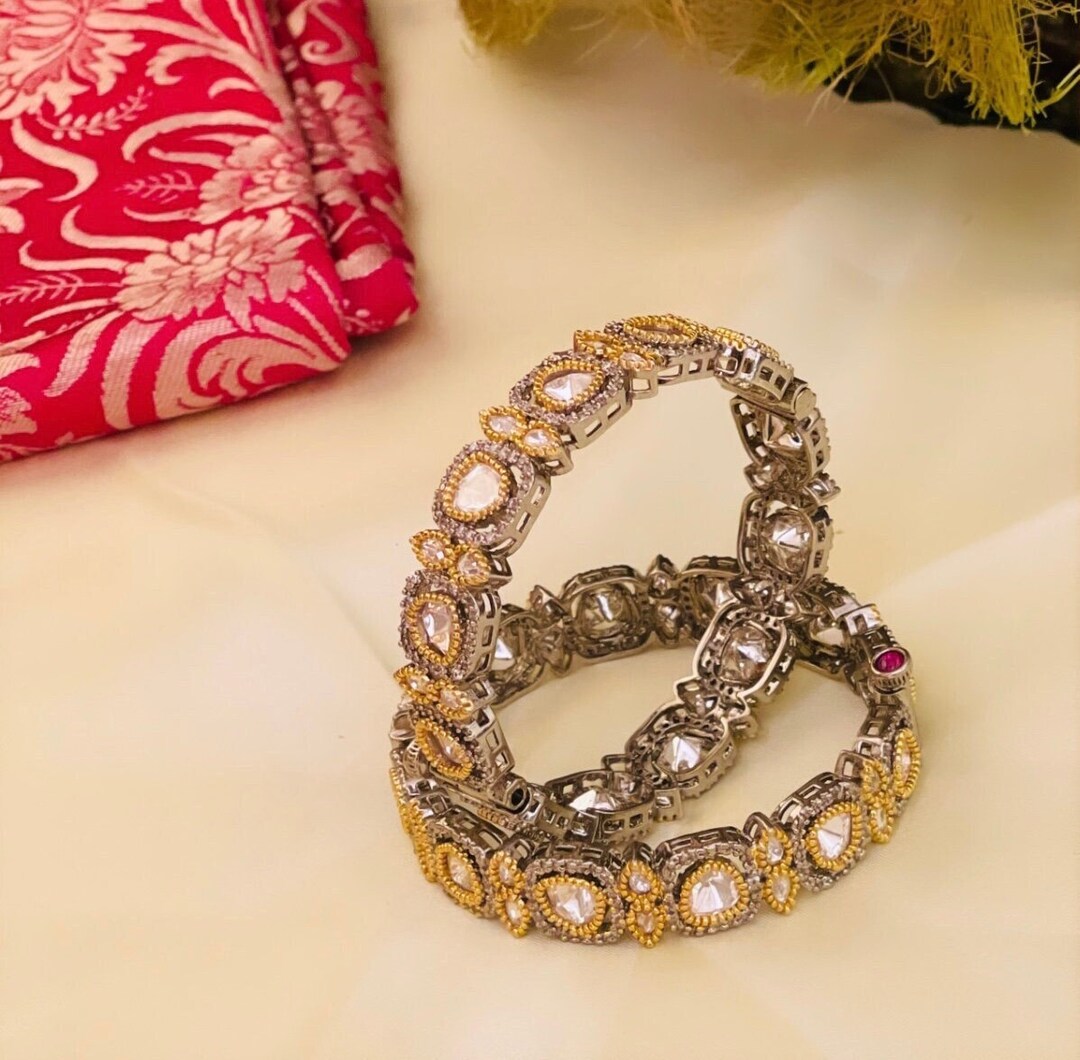 Sabyasachi Victorian Silver Bangles/indian Bridal Bangles/gold Bangles ...