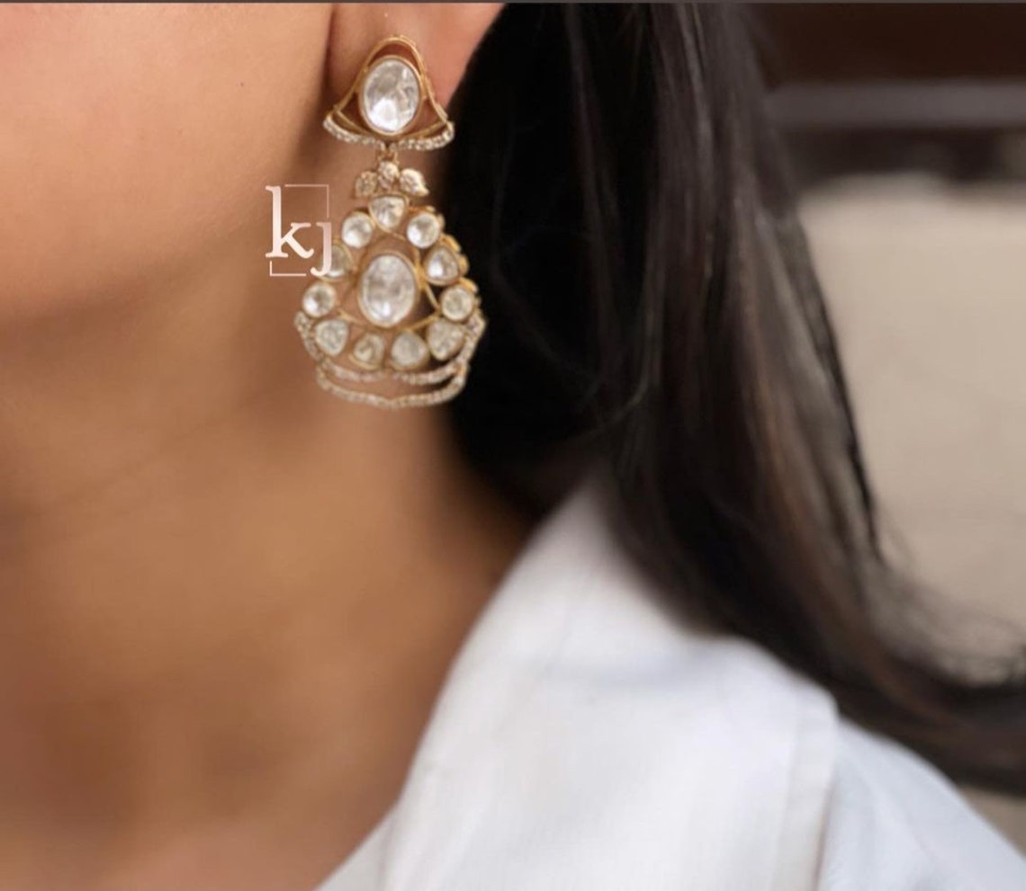 Royal Long Neckless Set/sabyasachi Neckless/diamond Polki Neckless Set ...