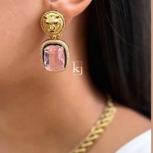 Premium Sabyasachi Inspired Matt Dull Gold Plated Ruby Red Multicolor ...