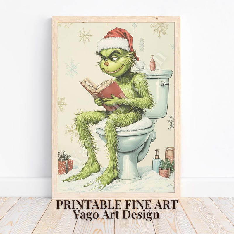 Grinch Picture Bathroom - Etsy