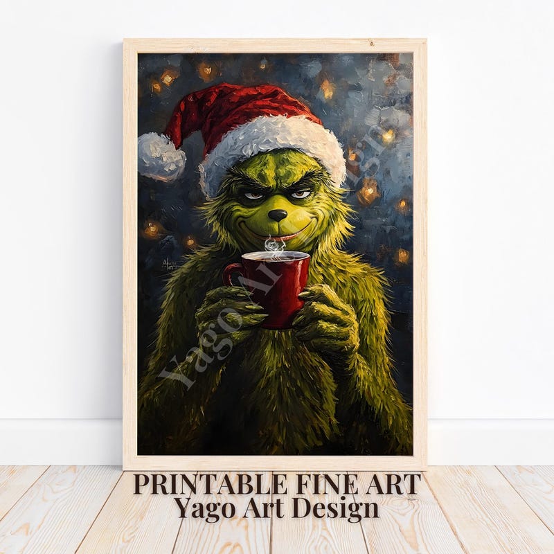 Grinch Coffee Png - Etsy