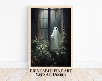 Ghost Outside Looking In, Vintage Poster, Art Poster Print, Dark ...