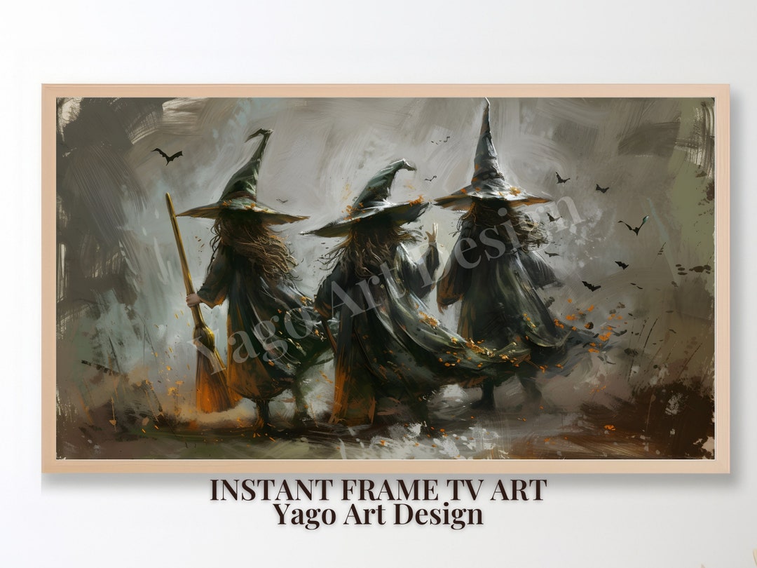 FRAME TV Art - "witches" | Halloween Frame Tv Art, Whimsical Witches ...