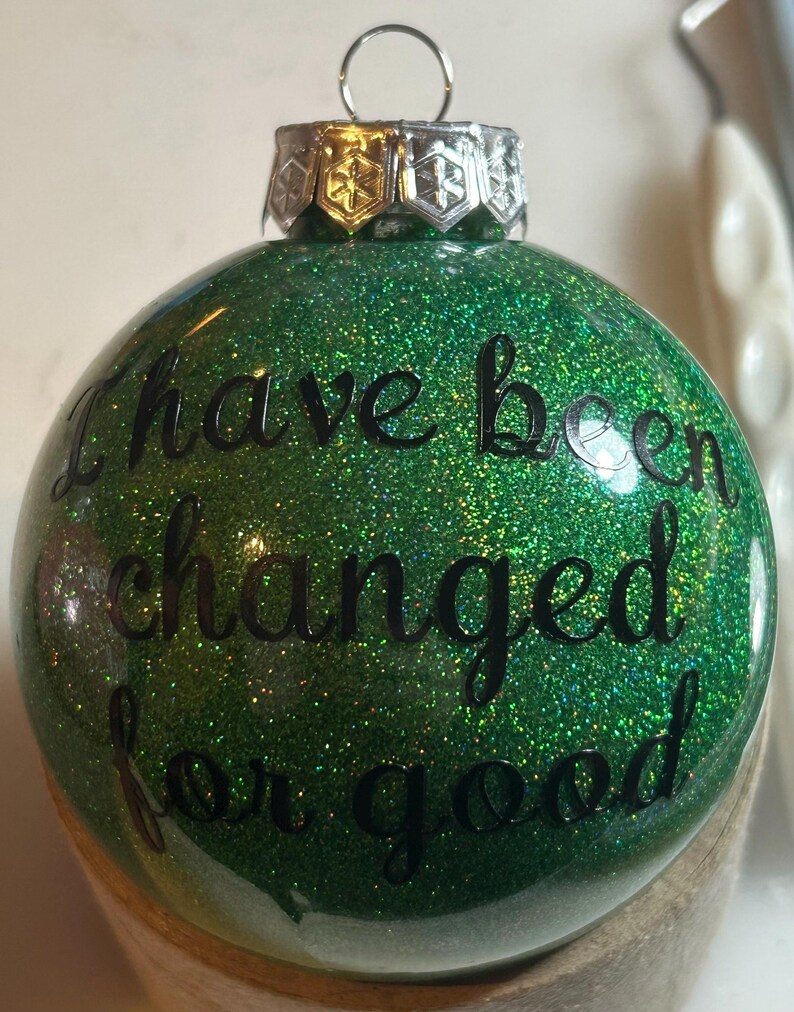 Hand Glittered Christmas Bauble Set: Wicked Witch and Good Witch ...
