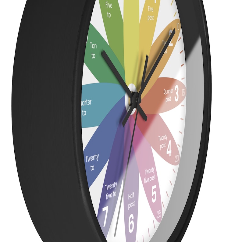 Pastel Color Wheel Teaching Clock, Homeschool Room Decor, Clocklearn to ...
