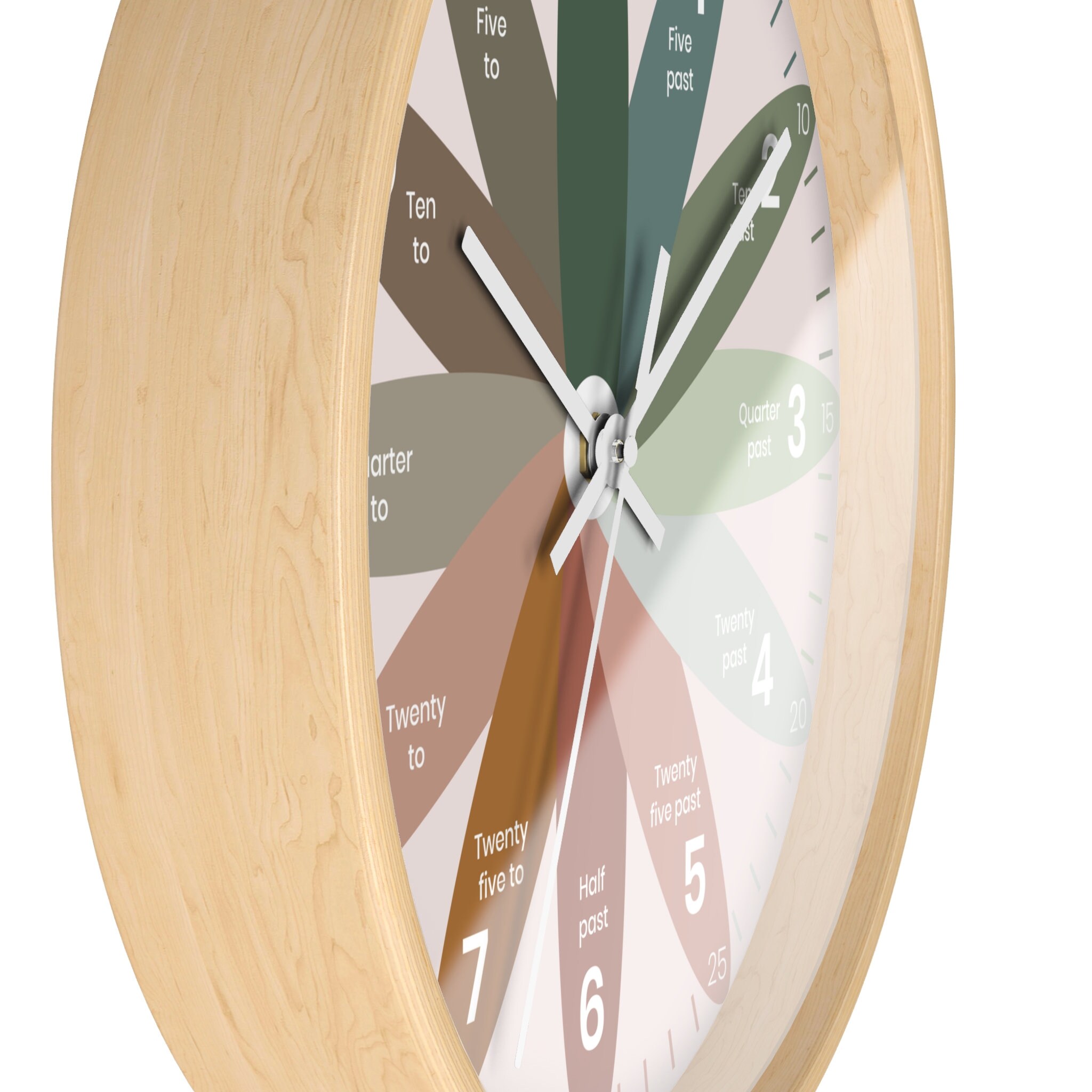Boho Color Wheel Time Clock Boho Rainbow Nursery Danish - Etsy
