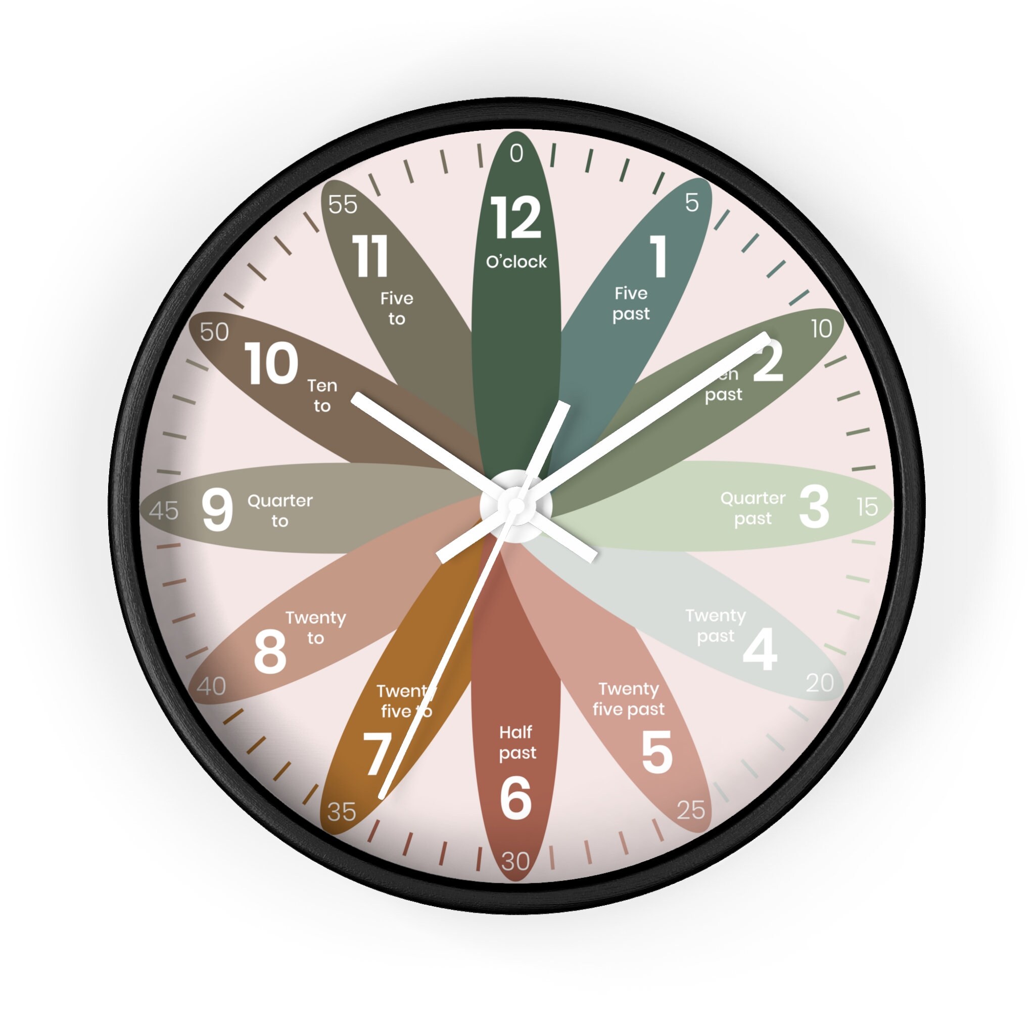 Boho Color Wheel Time Clock Boho Rainbow Nursery Danish - Etsy