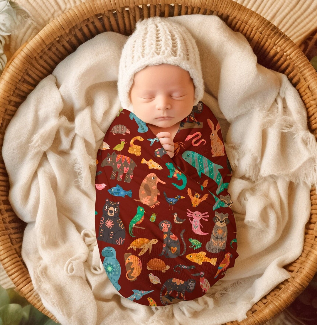Alebrije Baby Swaddle Blanket Animals, New Mexico Gifts, Expecting ...