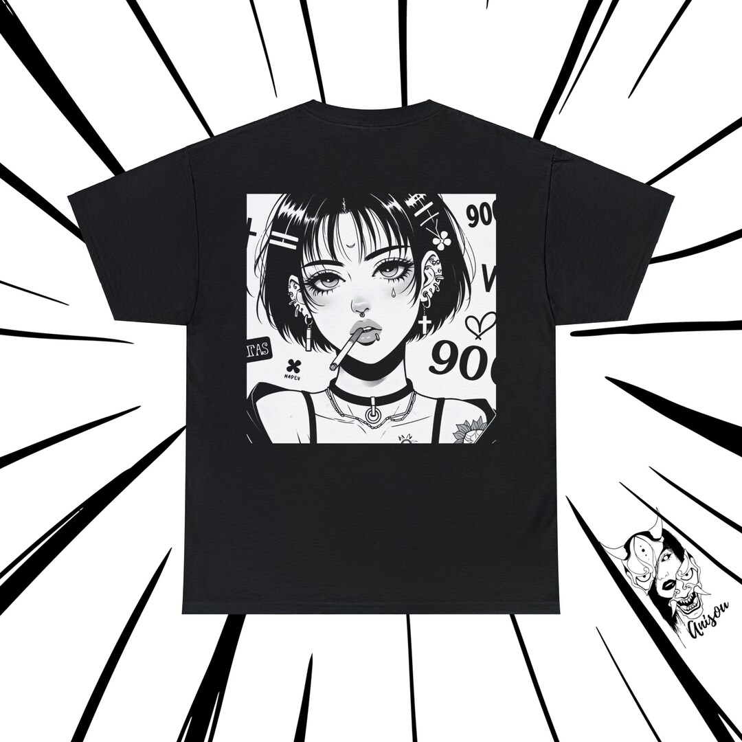 90s Anime Psycho T-shirt Pastel Goth 90s Anime Grunge Aesthetic Alt ...