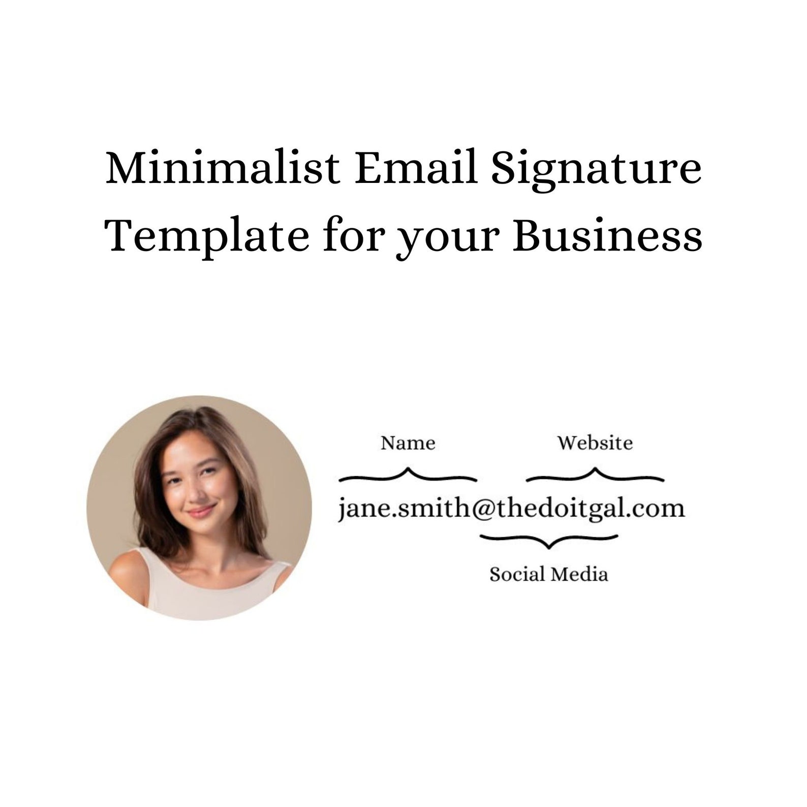 Customizable Minimalist Email Signature Template on Canva | Business ...