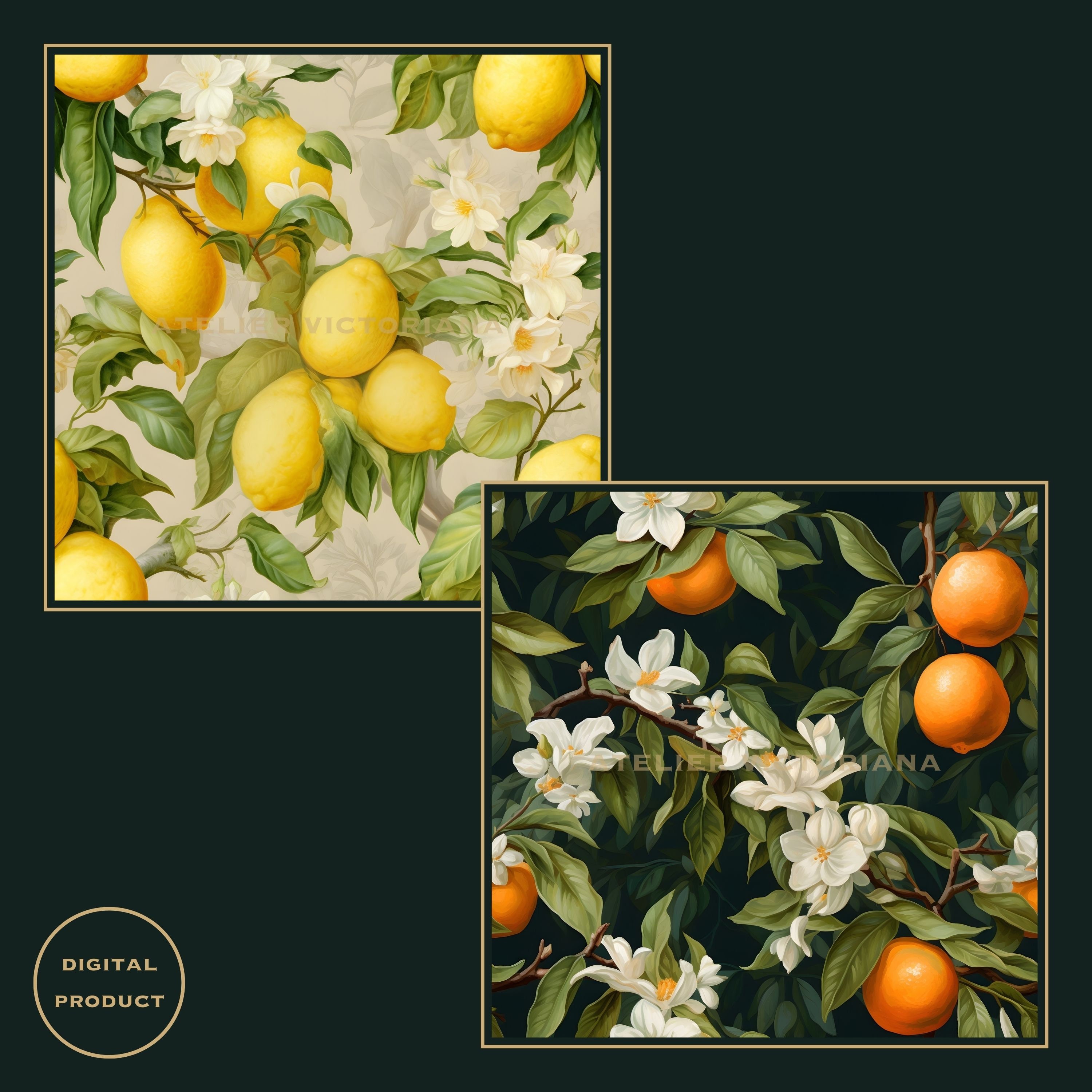 Fruits Digital Paper Pack, Seamless Patterns for Decoupage Papers and ...