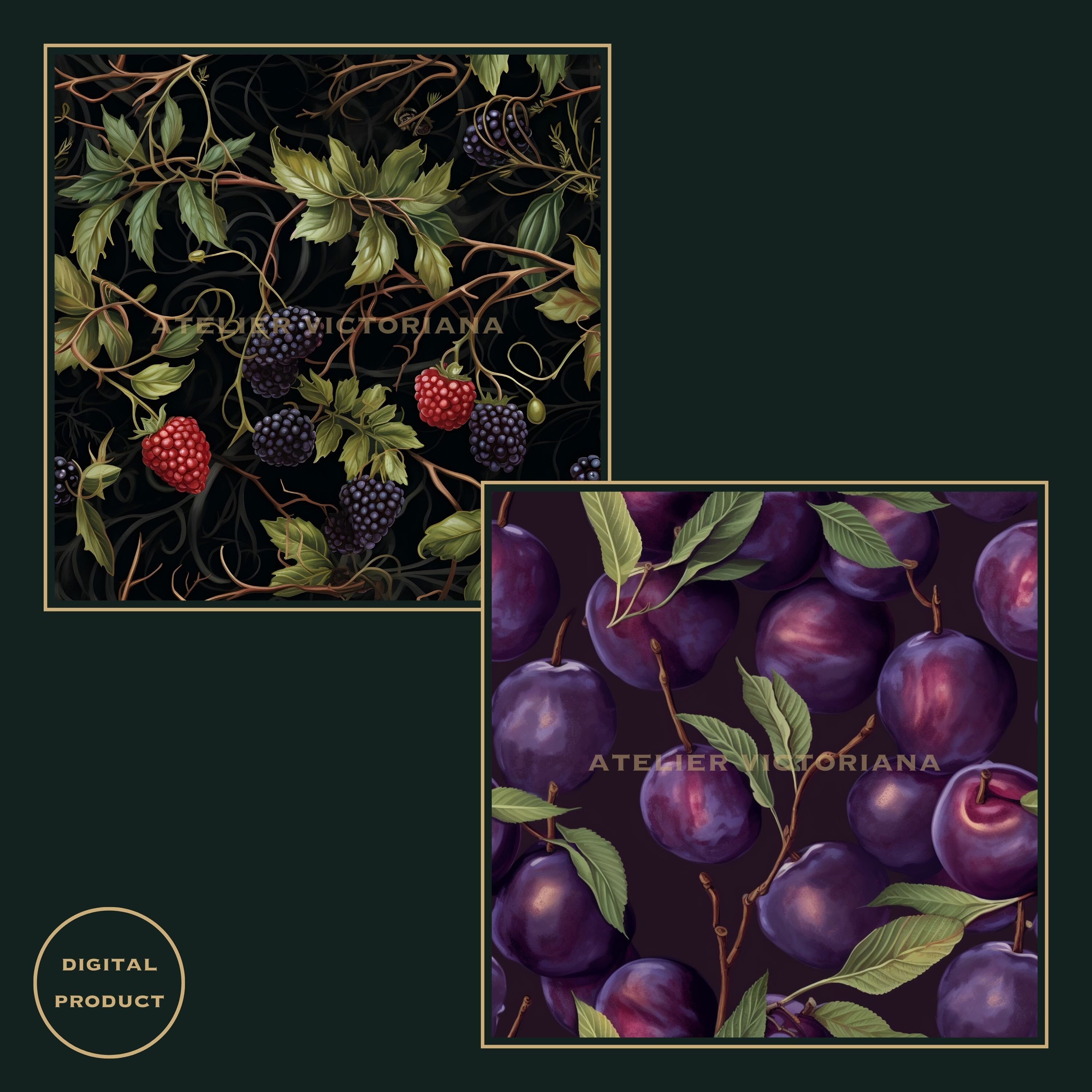 Fruits Digital Paper Pack, Seamless Patterns for Decoupage Papers and ...