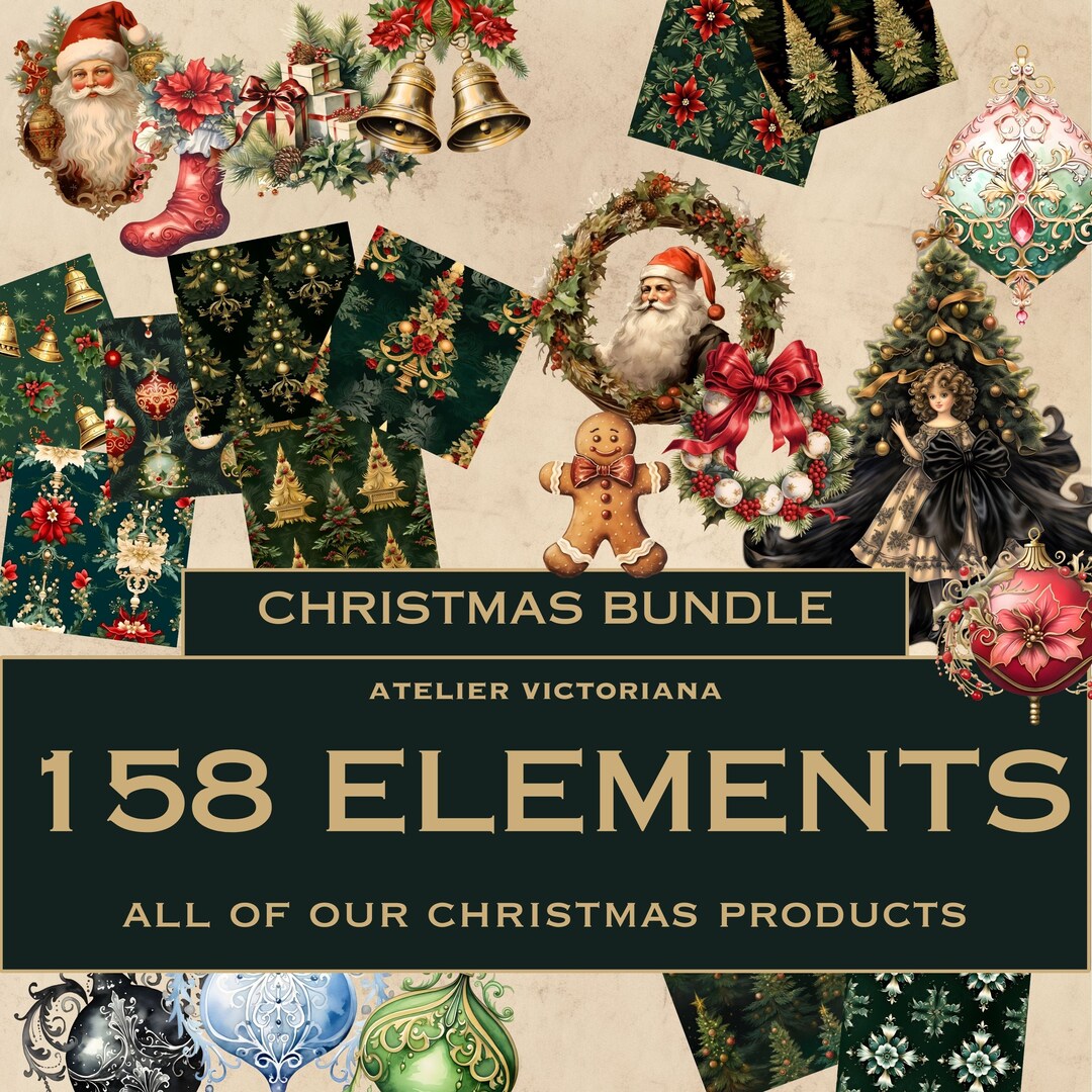 BIG Christmas Designs Bundle Every Retro Christmas Digital - Etsy