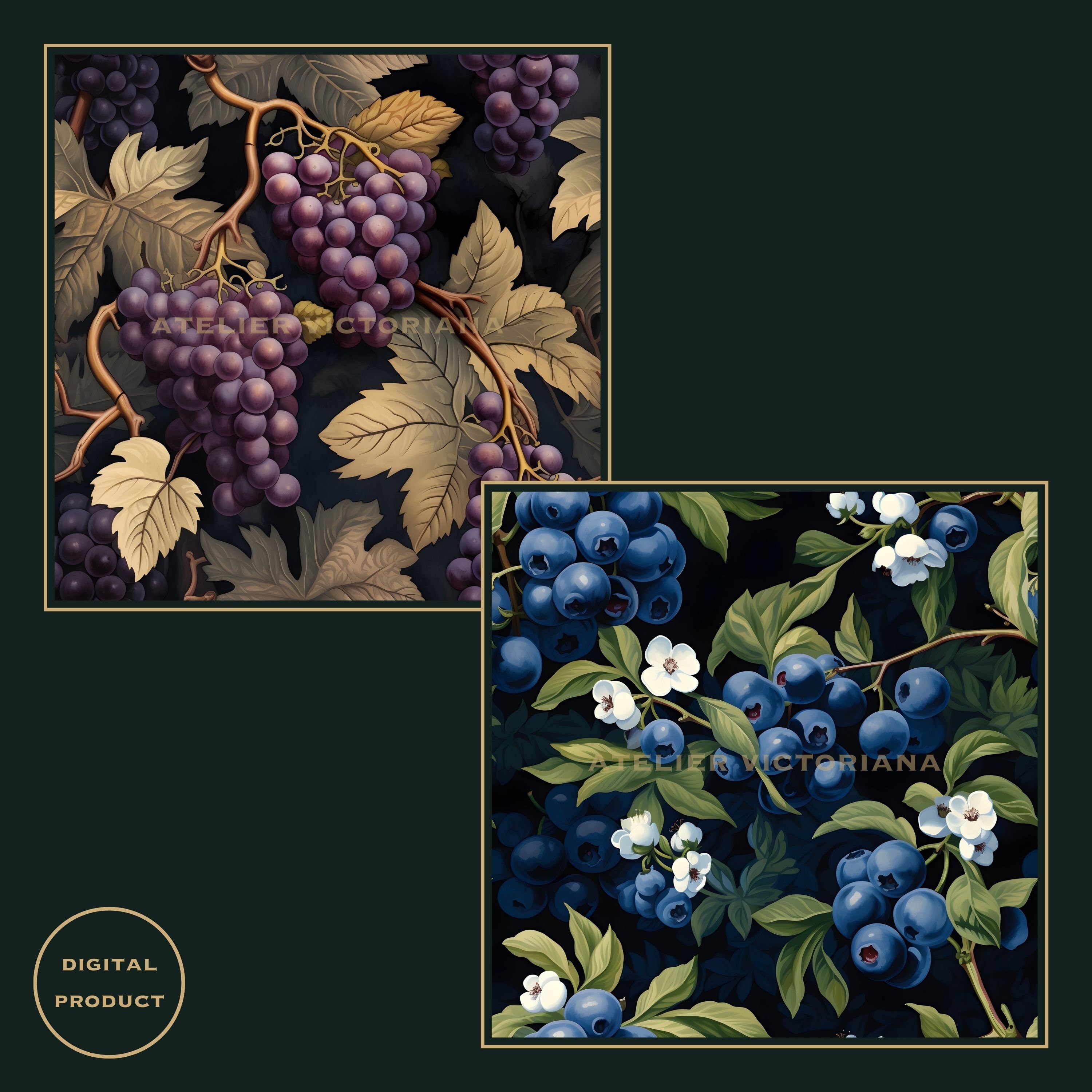 Fruits Digital Paper Pack, Seamless Patterns for Decoupage Papers and ...